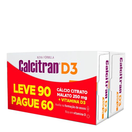 Calcitran D3 400UI 90 omprimidos - Drogarias Pacheco