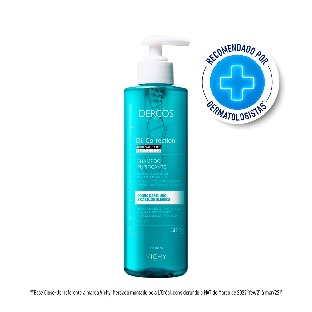 Shampoo Dercos Oil-Correction Purificante 300g - Drogarias Pacheco