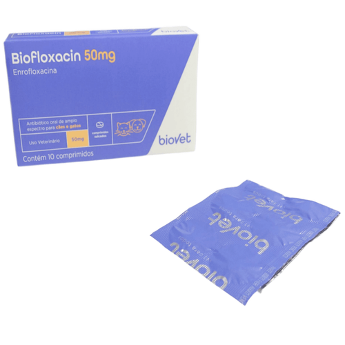 Kit 6 Biofloxacin 50mg C/ 10 Comprimidos- Biovet - Drogarias Pacheco