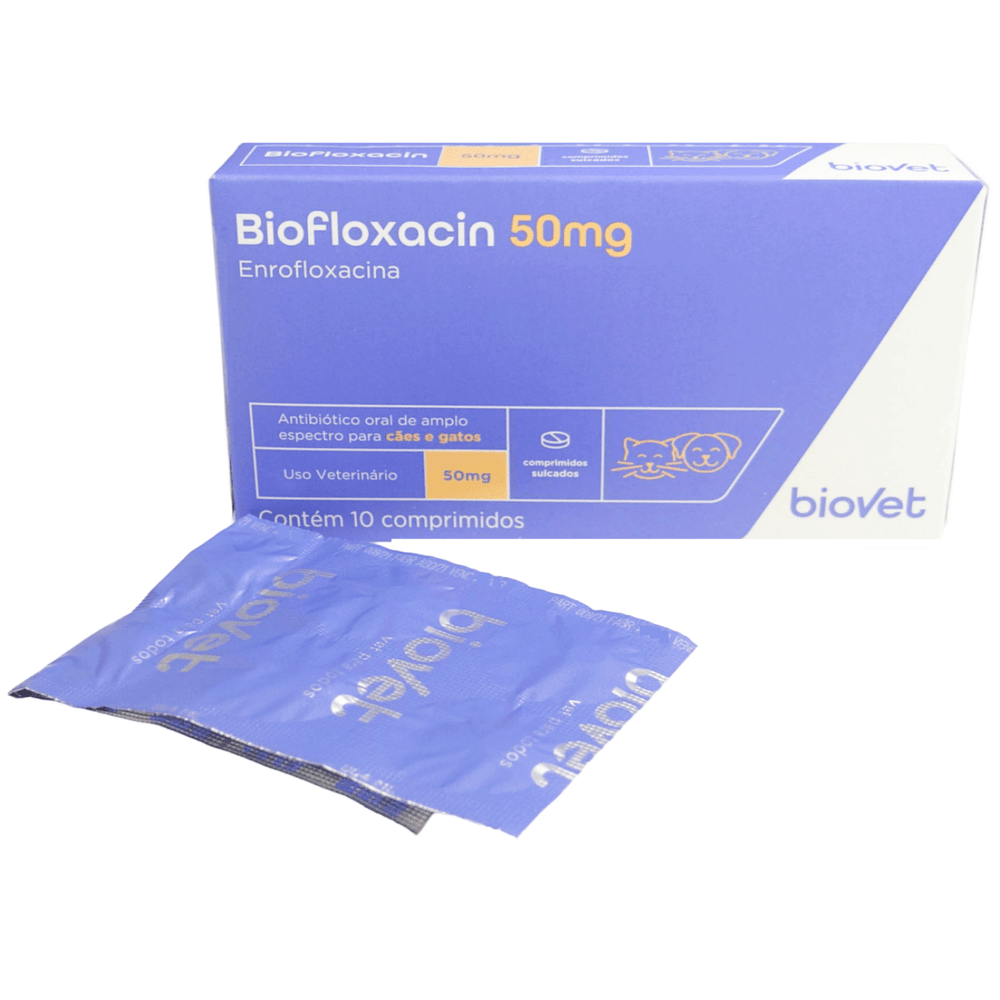 Kit 4 Biofloxacin 50mg C/ 10 Comprimidos- Biovet - Drogarias Pacheco