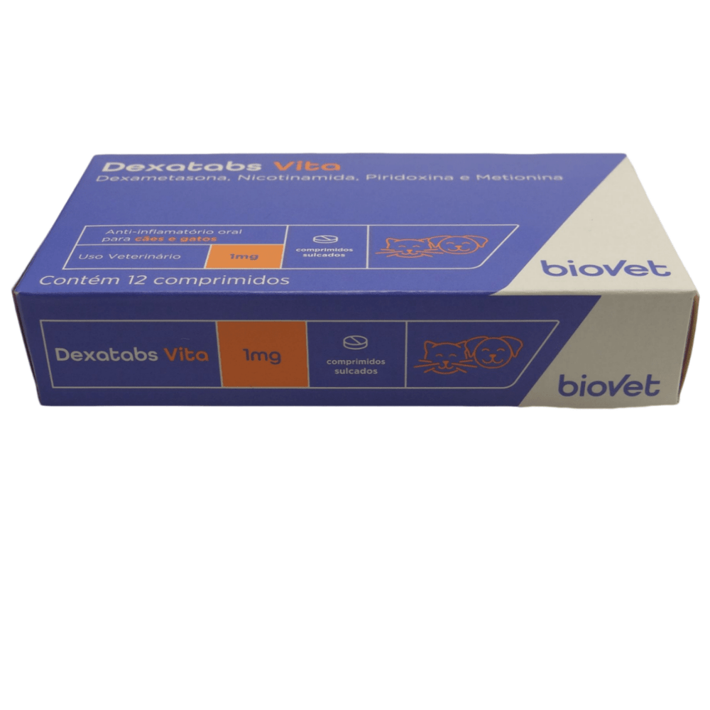 Dexatabs Vita para Cães e Gatos 1mg com 12 comprimidos - Biovet ...