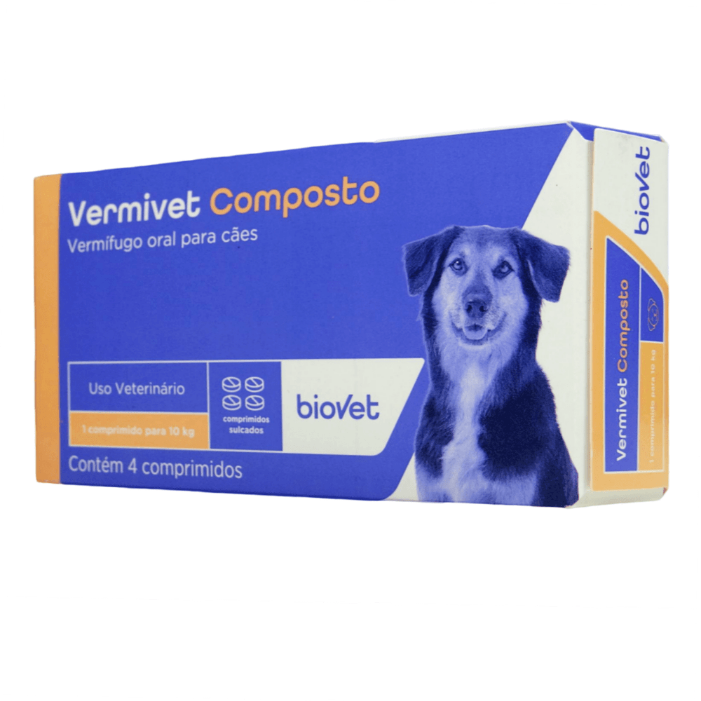 Vermífugo Vermivet Composto Biovet 600mg c/ 4 Comprimidos - Drogarias ...