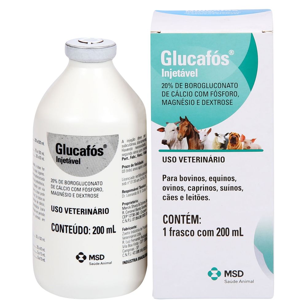 Glucafós Injetável MSD 200ml - Drogarias Pacheco
