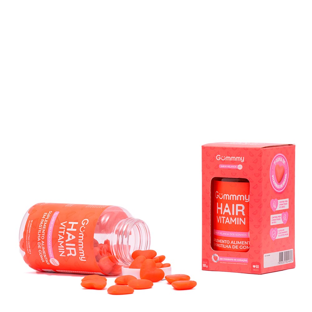 Gummy Hair Vitamin Sabor Melancia 60 Gomas - Drogarias Pacheco