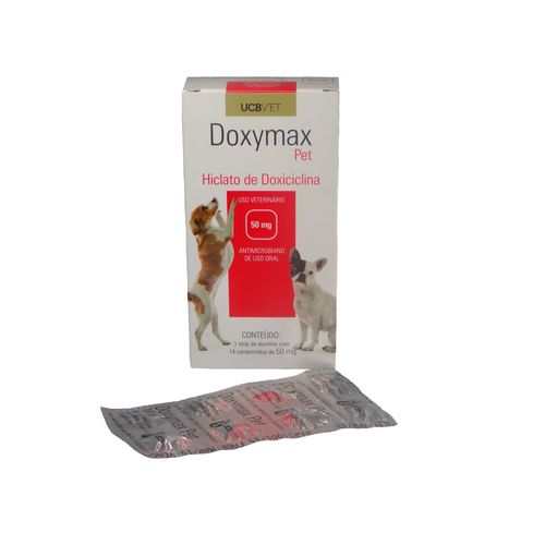 Antimicrobiano Doxymax Pet 50mg C/14 comprimidos UCBVET - Drogarias Pacheco