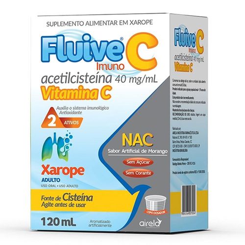 Fluive C Imuno Xarope Adulto 40mg/mL 120mL - Drogarias Pacheco