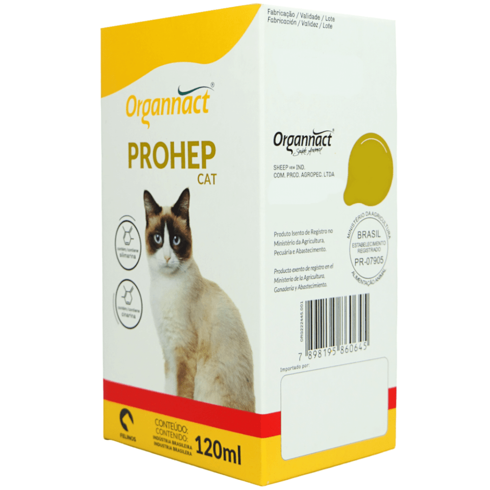 Prohep Cat 120ml Organnact Suplemento Vitamínico Para Gatos - Drogarias ...