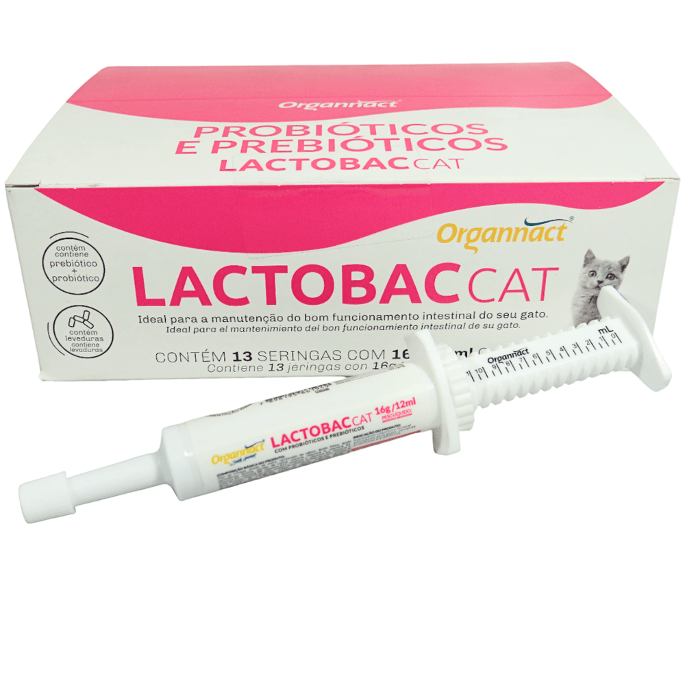 Lactobac Cat 16g Suplemento Probiótico E Prebiótico Para Gatos ...