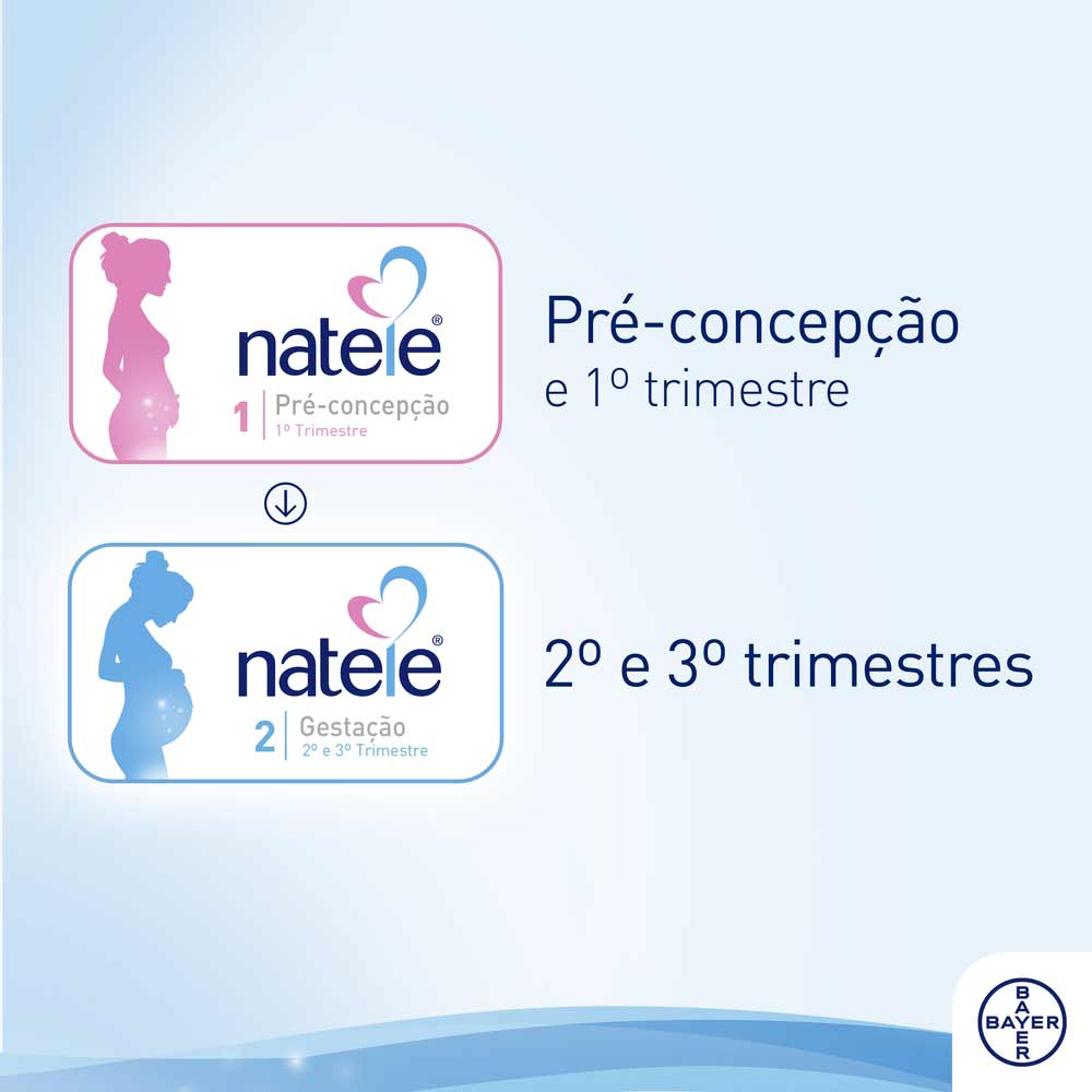 Suplemento Alimentar Natele Gestação Bayer 28 Capsulas - Drogarias Pacheco