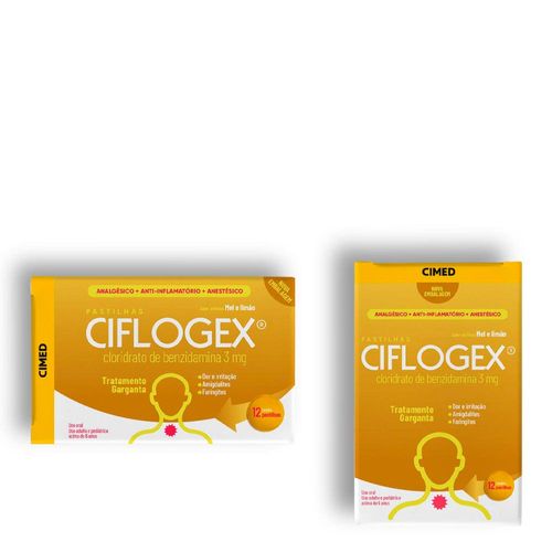Ciflogex 3mg Mel e Limão Cimed 12 pastilhas - Drogarias Pacheco