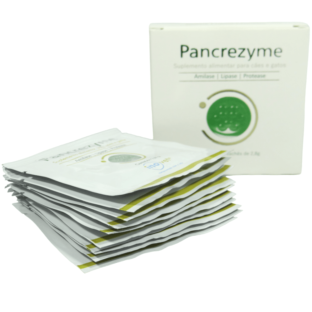 Pancrezyme Suplemento Para Cães e Gatos 2,8g C/ 10 Sachê Kit Com 2 ...