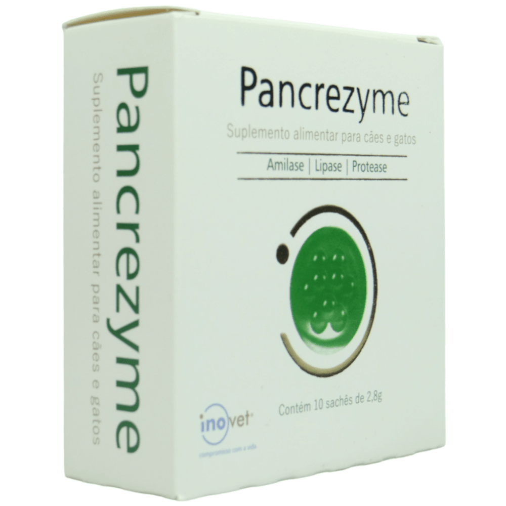 Pancrezyme Suplemento Para Cães e Gatos 2,8g C/ 10 Sachê Kit Com 2 ...