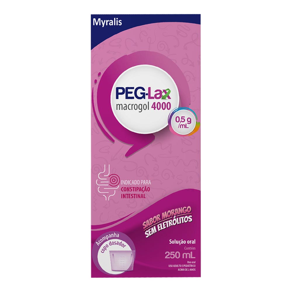 Peg-Lax Morango 0,5g/ml 250ml Solução Oral + Copo Dosador - Drogarias ...