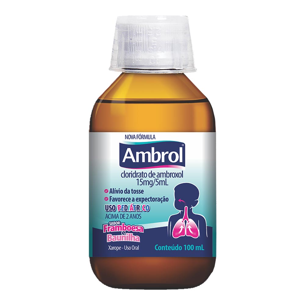 Xarope Ambrol Framboesa E Baunilha Expectorante Brasterápica 100ml ...