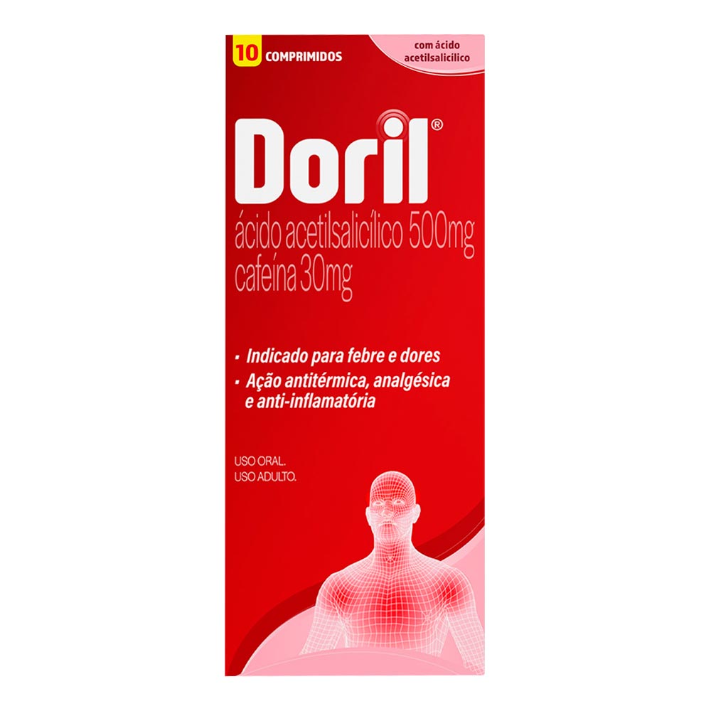 Analgésico Doril 10 Comprimidos - Drogarias Pacheco