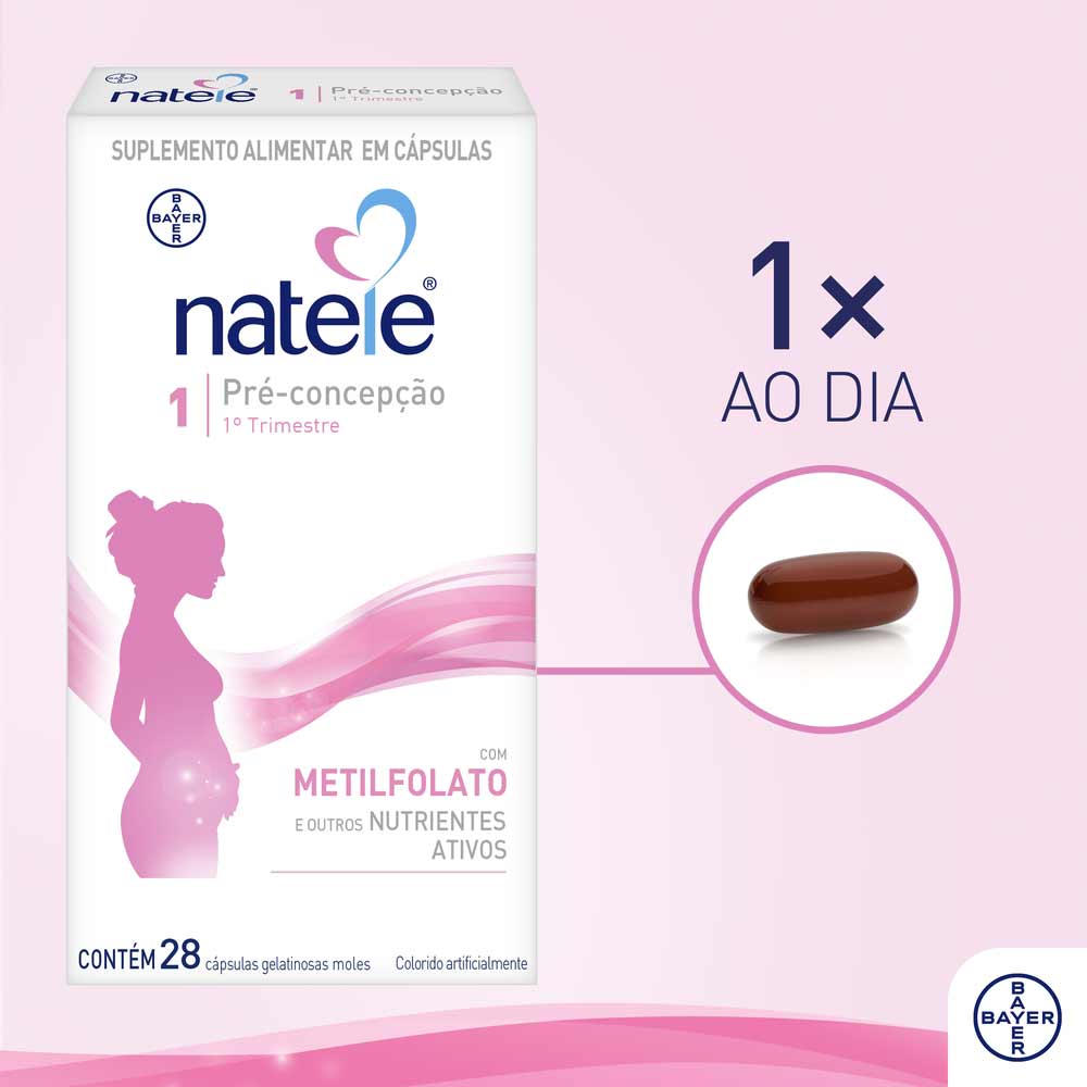 Suplemento Alimentar Natele Pré Concepção Bayer 28 Capsulas - Drogarias ...