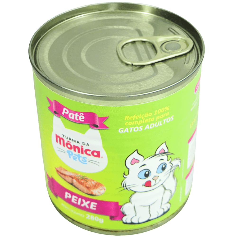 Ração Úmida Turma da Mônica Pets Patê Sabor Peixe 280g Gatos Adultos ...