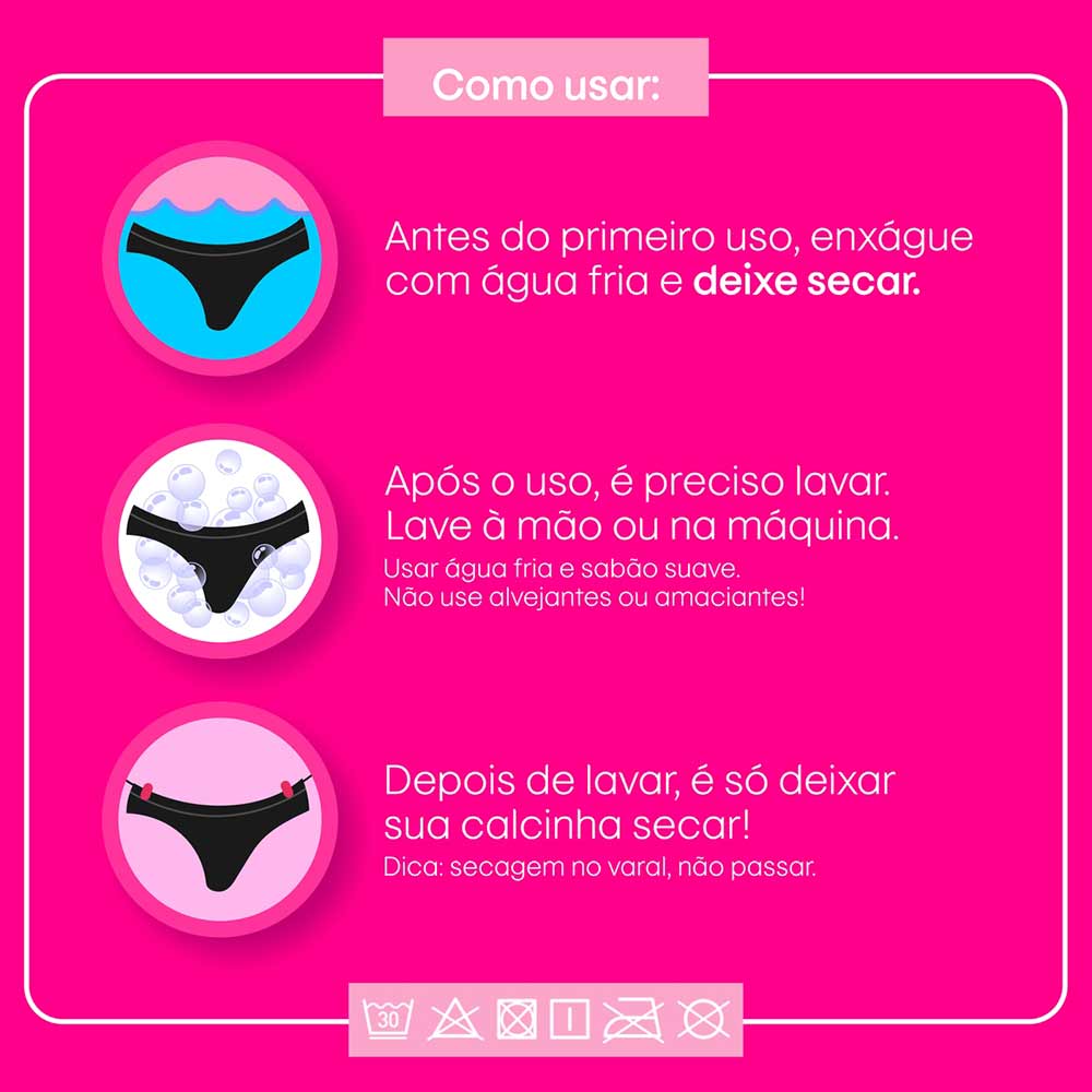 Calcinha Absorvente Lavável Intimus Bikini PP 1 Unidade - Drogarias Pacheco