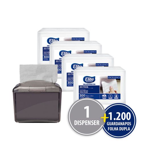 Dispenser compacto Guardanapo com Refil Folha Dupla 4 Pacotes ...