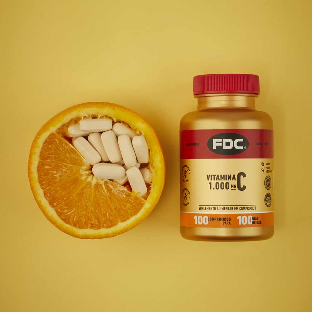 Vitamina-C Film Coated 1000mg FDC 100 Comprimidos - Drogarias Pacheco