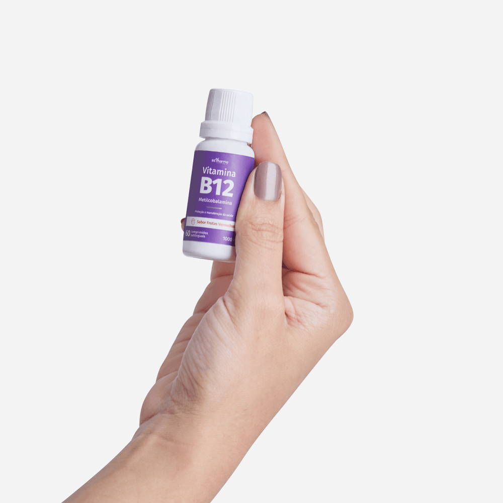 Vitamina B12 Metilcobalamina 1000 mcg Sublingual 60 Comprimidos BS Pharma - Drogarias Pacheco