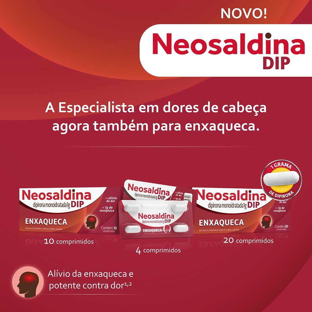 Neosaldina Dip 1g 4 Comprimidos - Drogarias Pacheco