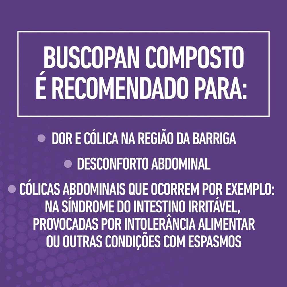 Buscopan Composto 10mg + 250mg 4 Comprimidos - Drogarias Pacheco