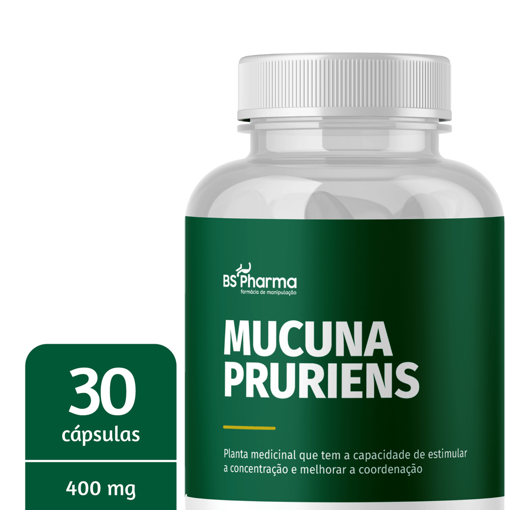 Mucuna Pruriens 400 mg 30 cápsulas BS Pharma - Drogarias Pacheco