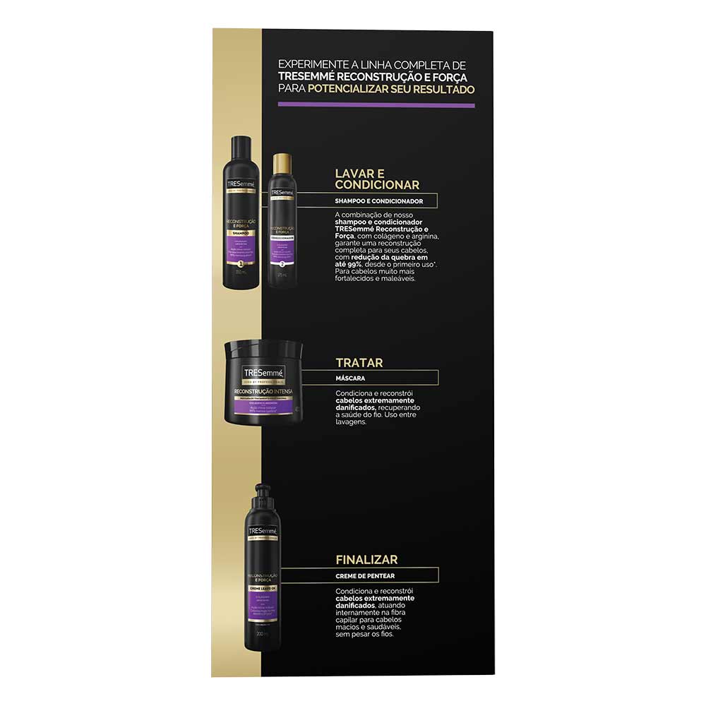 Kit Tresemmé Reconstrução e Força Shampoo 350ml + Condicionador 175ml ...