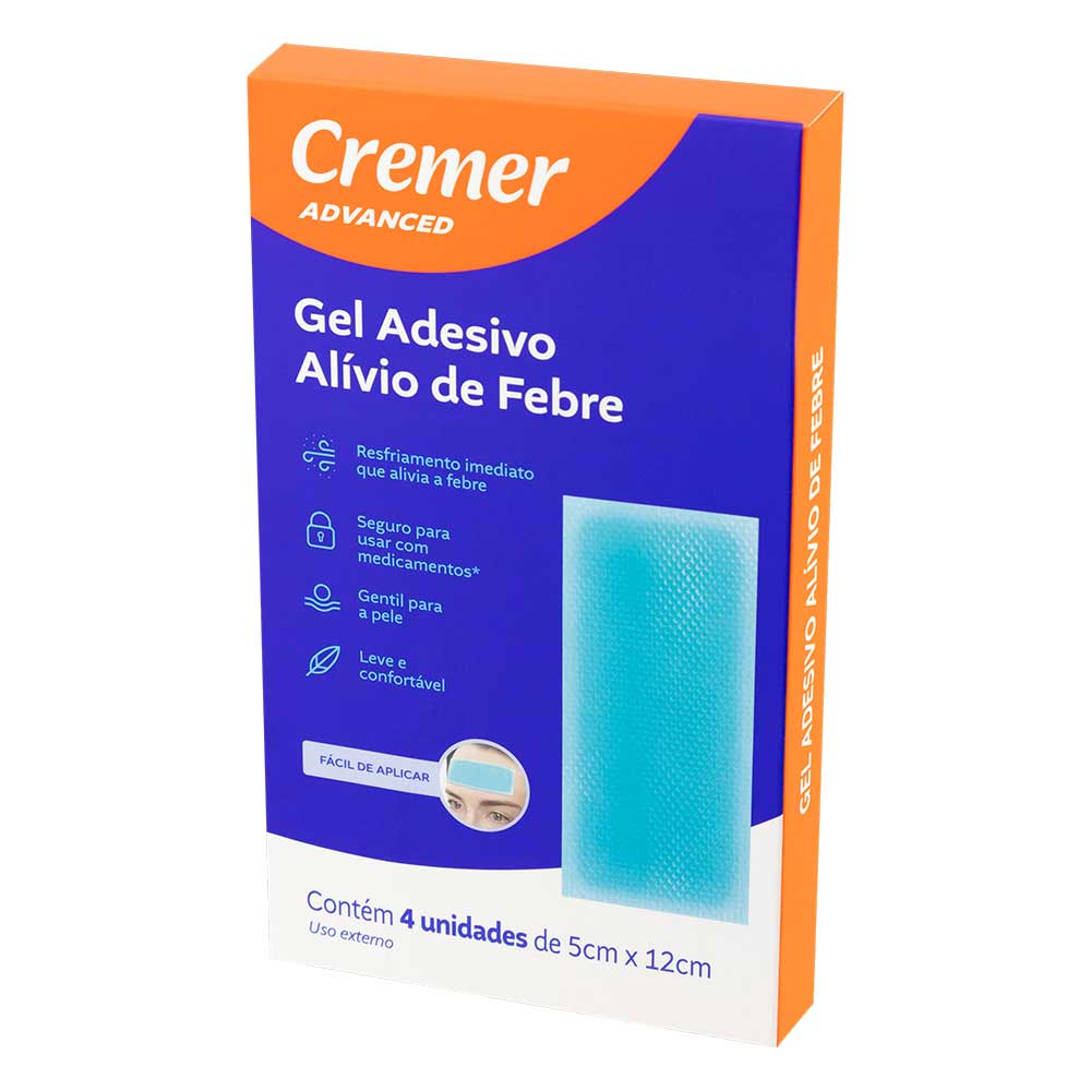 Gel Adesivo Alívio De Febre Cremer Advanced 4 Unidades - Drogarias Pacheco
