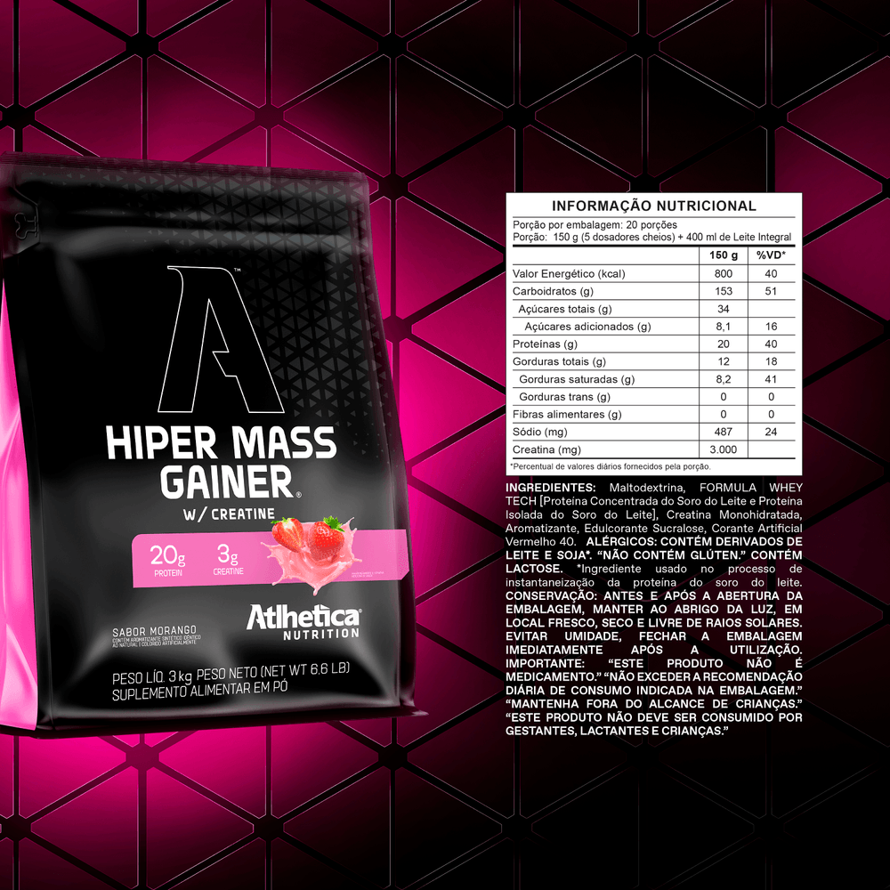 Hiper Mass Gainer W/ Creatine 3kg - Drogarias Pacheco