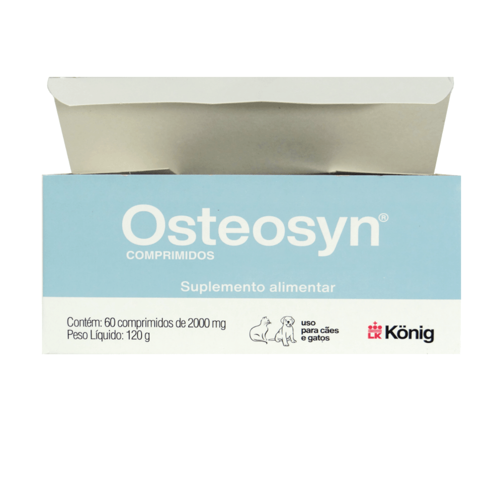 Osteosyn 2000mg Com 60 Comprimidos Para Cães e Gatos Raças Grandes Kit ...