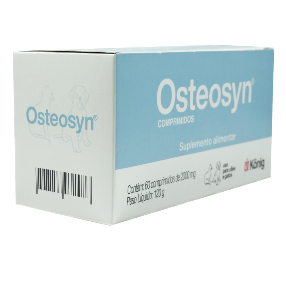 Osteosyn 2000mg Com 60 Comprimidos Para Cães e Gatos Raças Grandes Kit ...