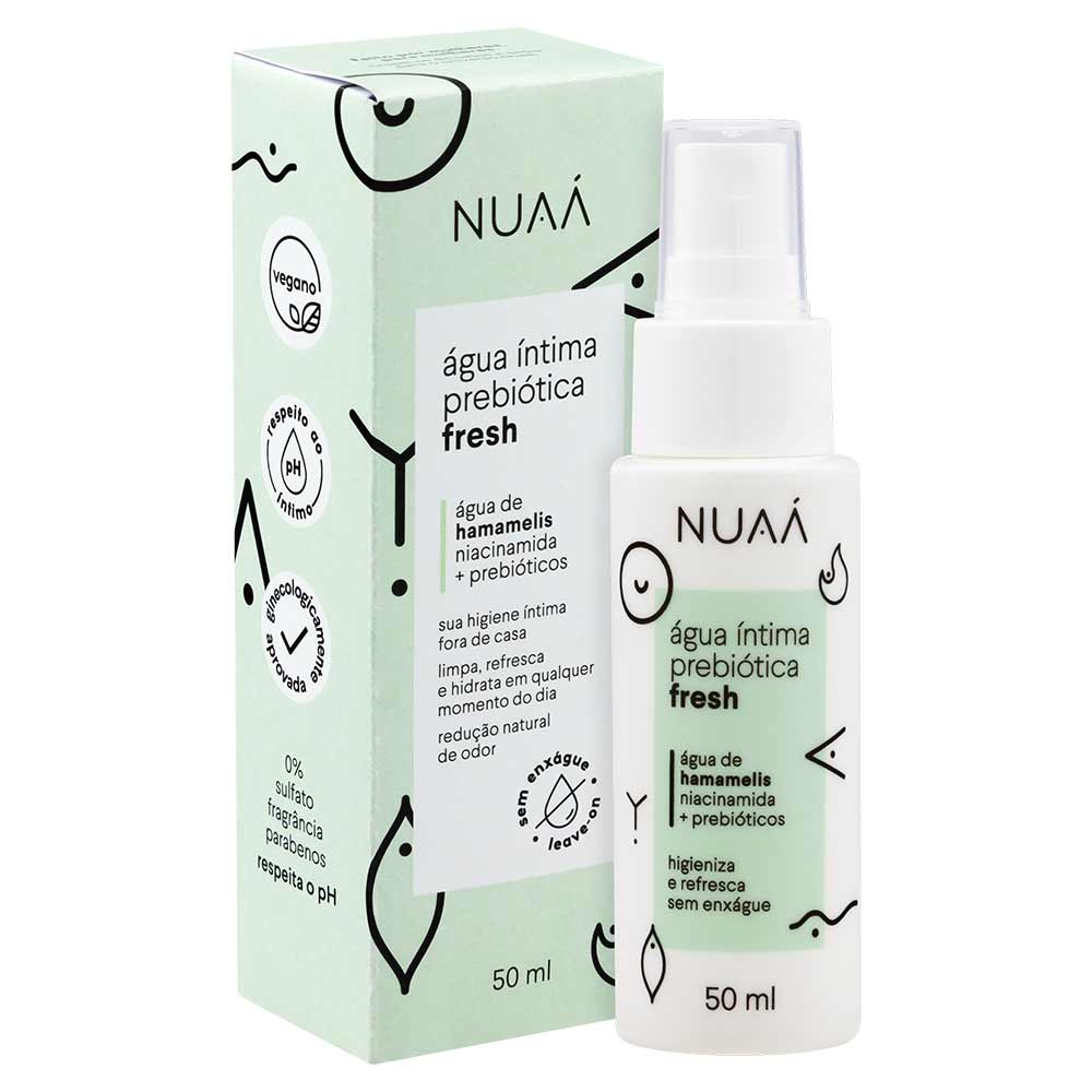 Água Intima Probiótica Nuaa Fresh Sem Perfume 50ml - Drogarias Pacheco