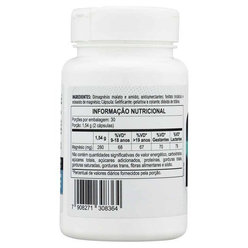 Di-Magnésio Malato 500mg Drogarias Pacheco 60 Cápsulas - Drogarias Pacheco