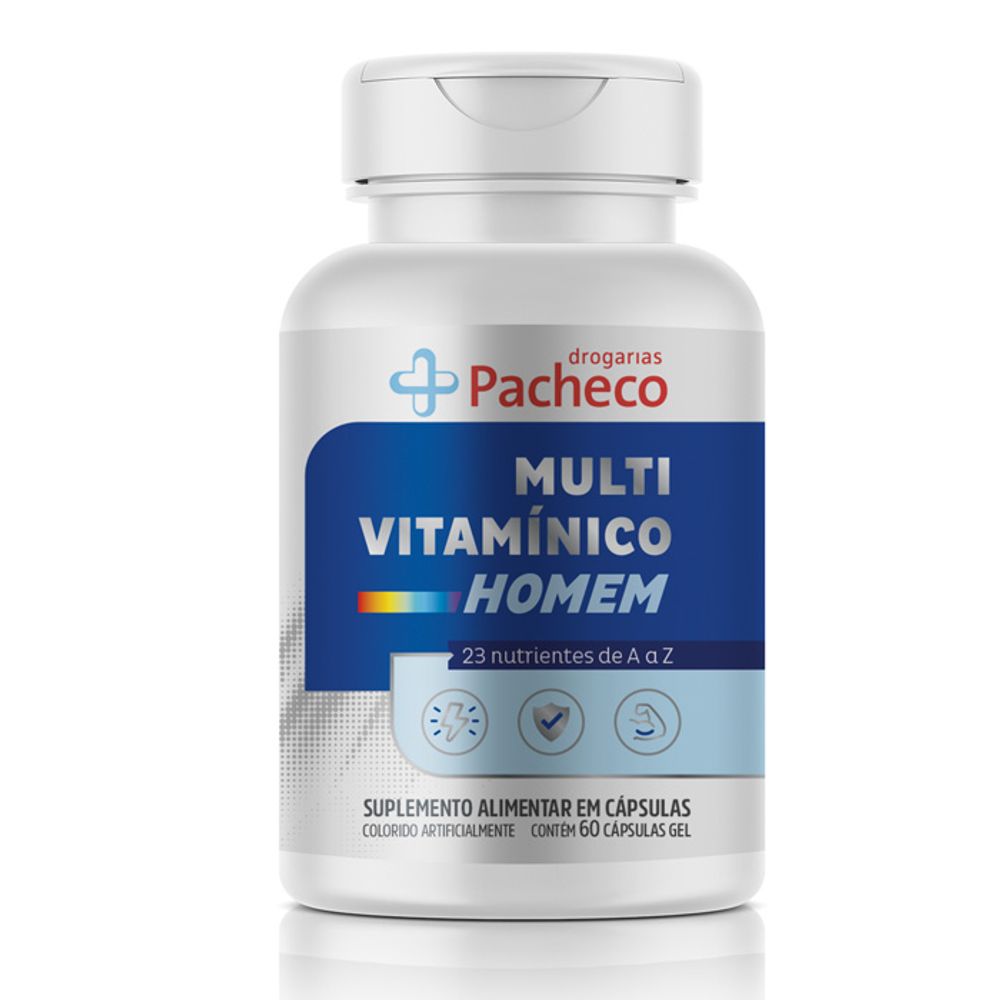 Multivitamínico Homem Drogarias Pacheco 60 Cápsulas Gelatinosas ...
