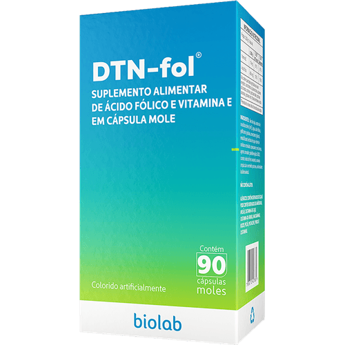 Suplemento Alimentar Dtn-Fol 400mcg/10mg Biolab 90 Cápsulas Moles ...