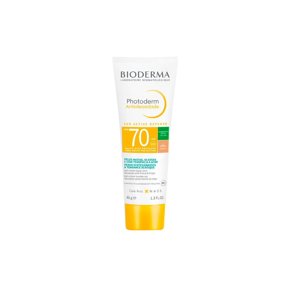 Protetor Solar Facial Bioderma Photoderm Antioleosidade FPS 70 40 g 3 ...