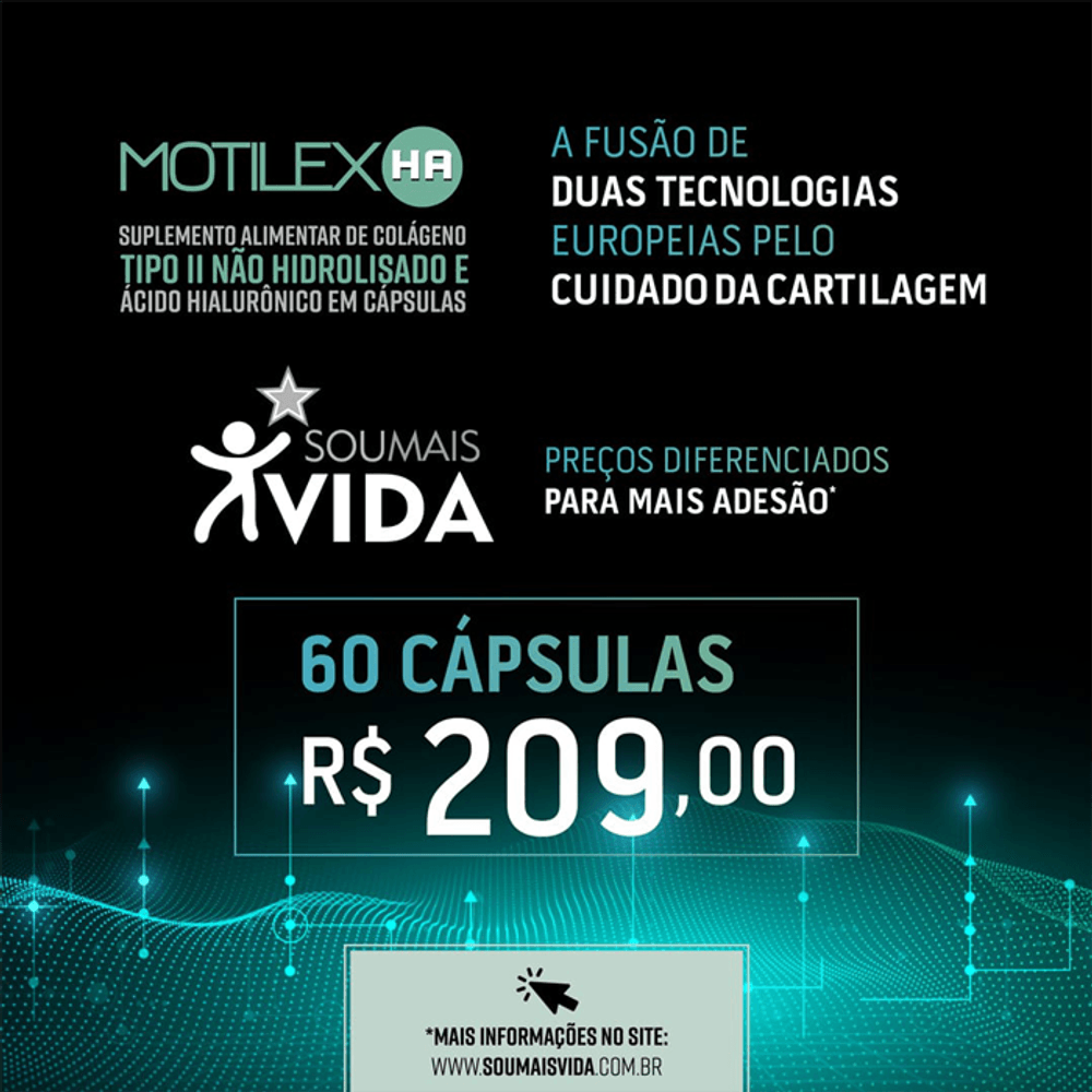 Suplemento Alimentar Apsen Motilex HA 60 Cápsulas - Drogarias Pacheco