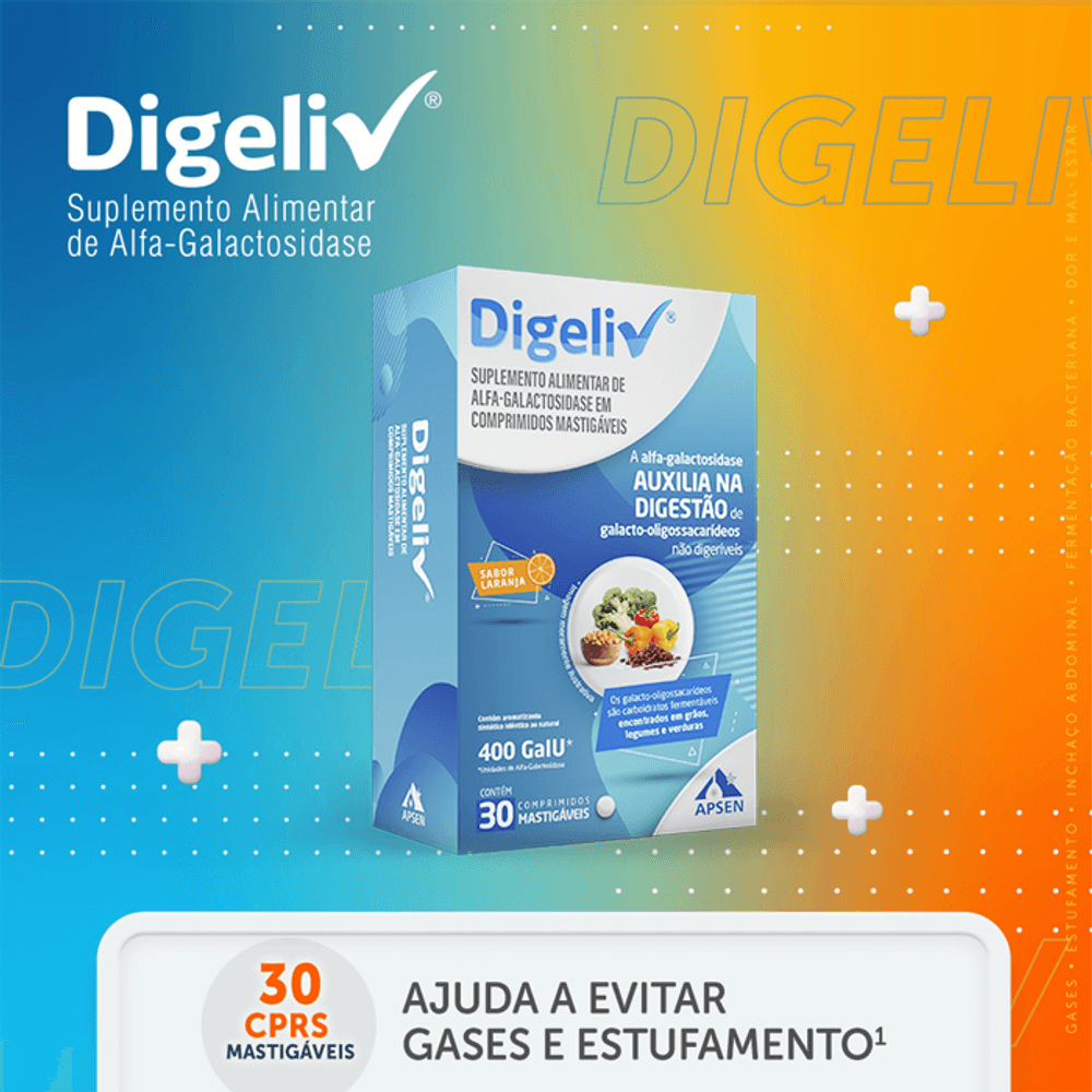 Suplemento Alimentar Digeliv 30 Comprimidos - Drogarias Pacheco