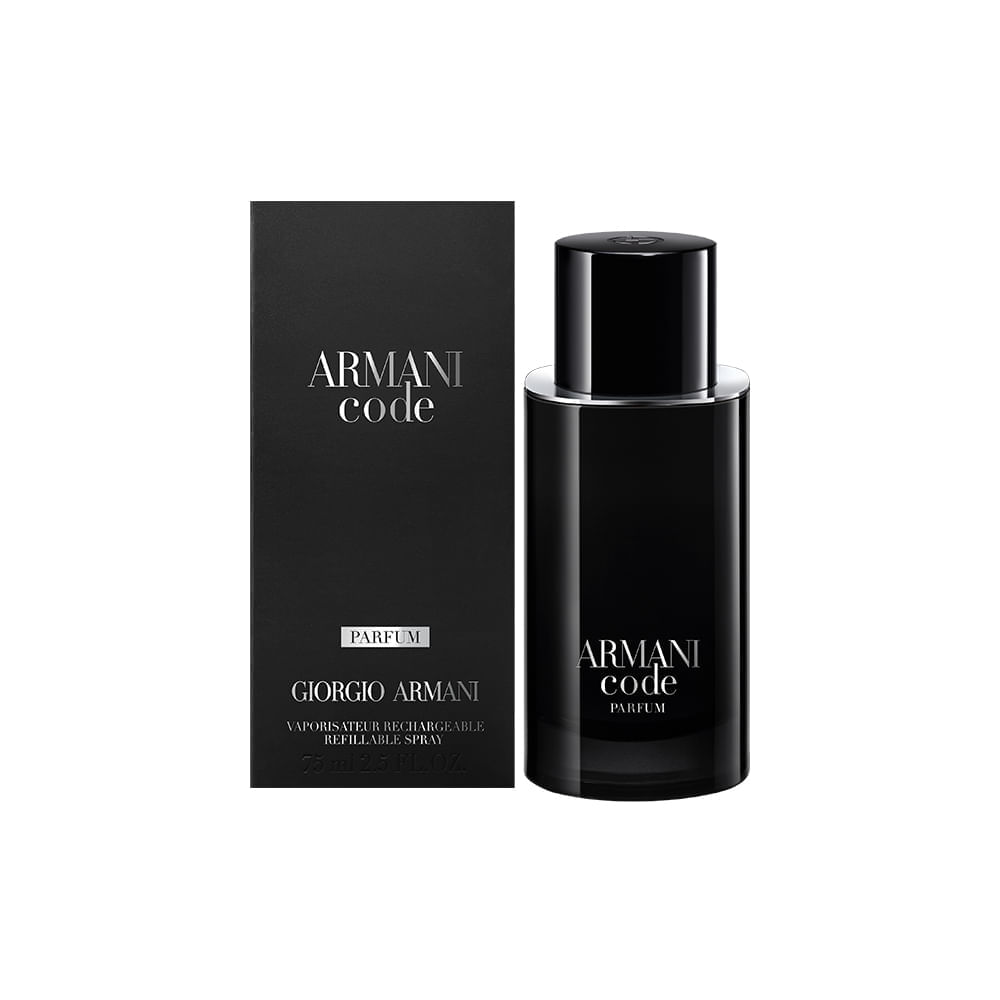 Perfume Armani Code Masculino Parfum Recarregável 75 ml - Drogarias Pacheco
