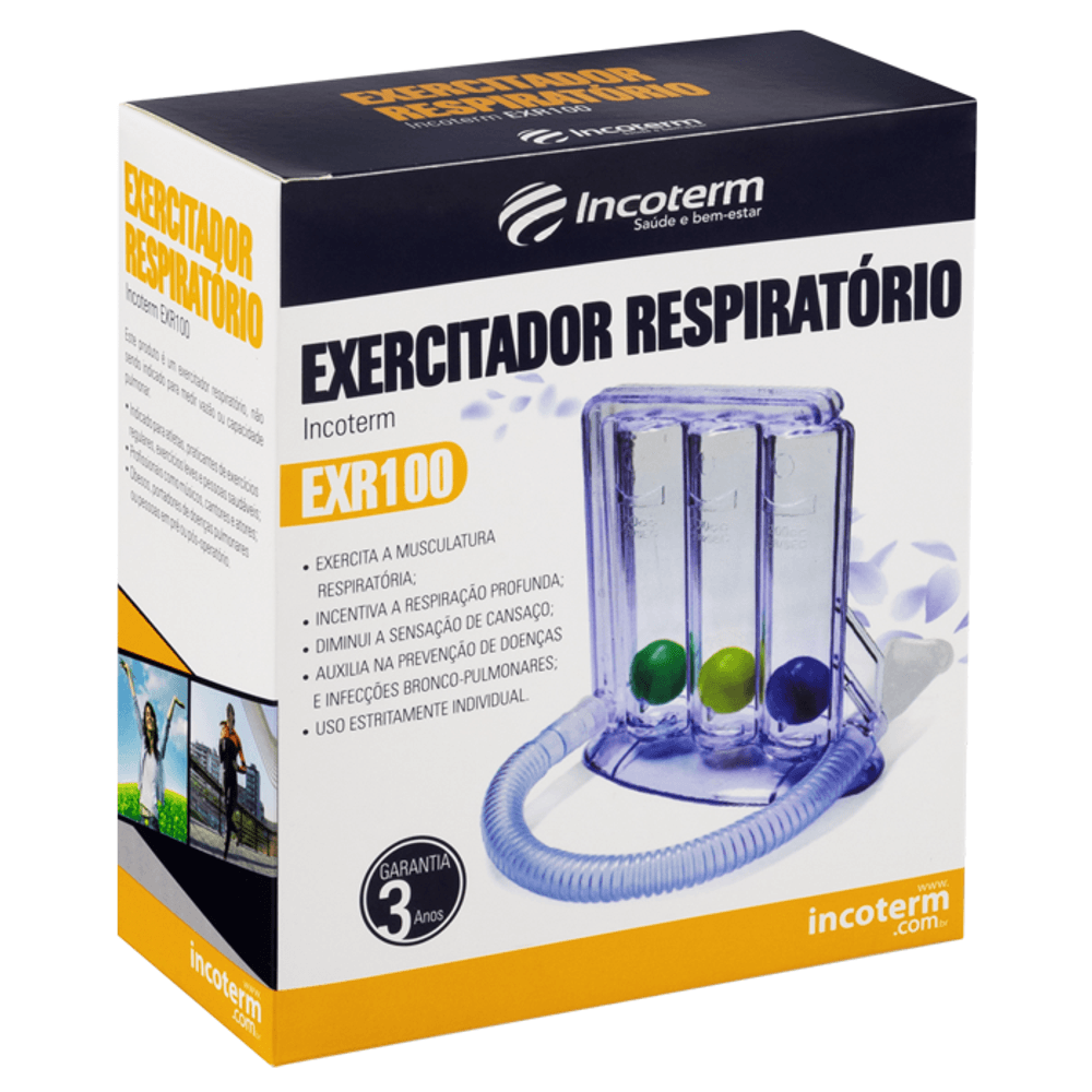 Exercitador Respiratório Incoterm EXR100 1 Unidade - Drogarias Pacheco