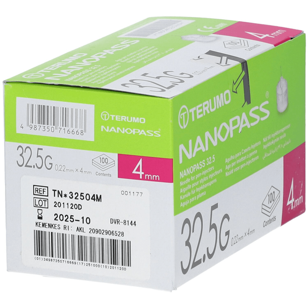 Agulha para Caneta Injetora Nanopass 4mm 100 Unidades - Drogarias Pacheco