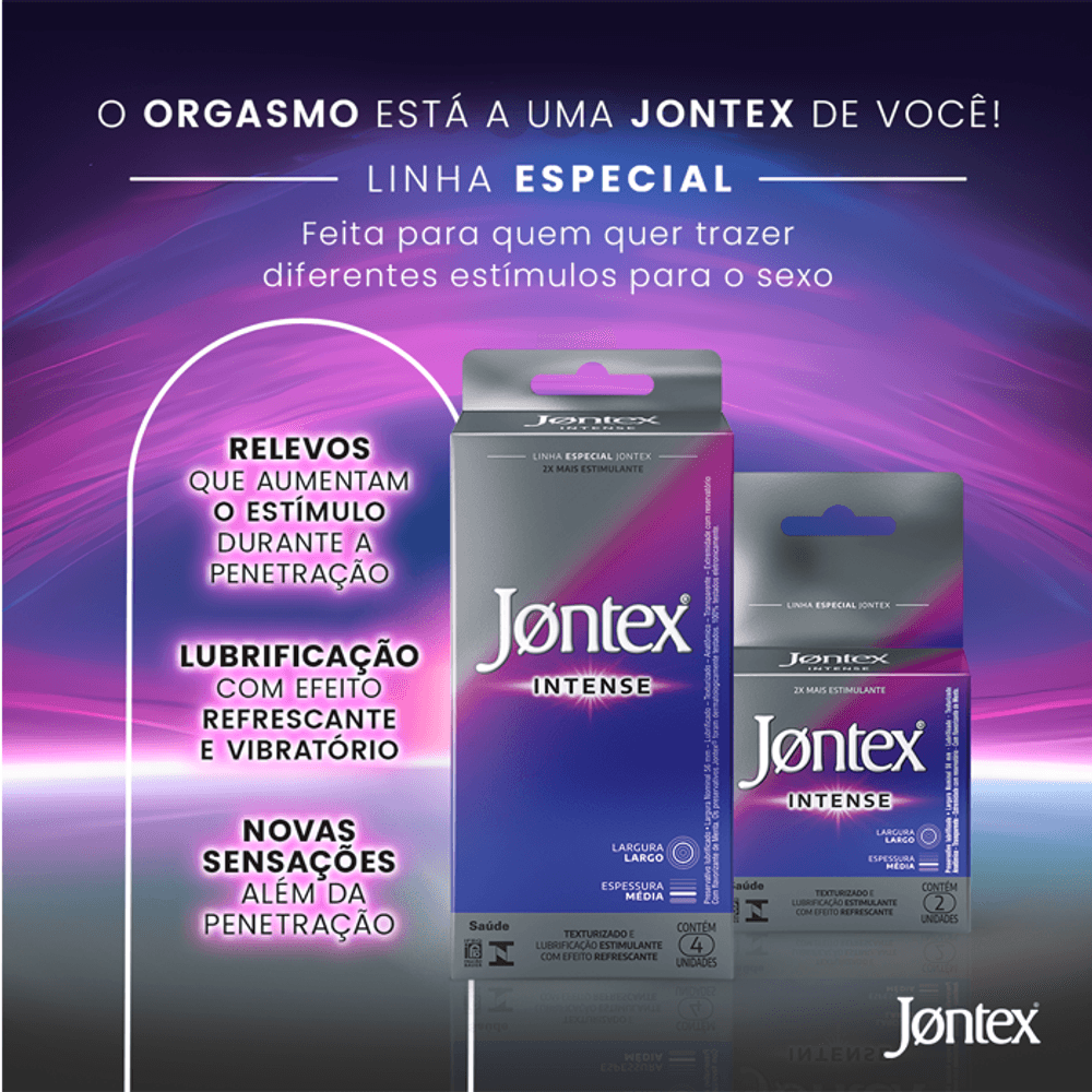 Preservativo Masculino Jontex Intense Lubrificado Especial Flavorizado ...