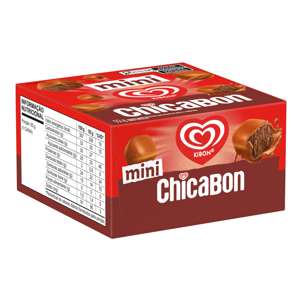 Sorvete Mini Chicabon Cobertura Chocolate Kibon 92g - Drogarias Pacheco