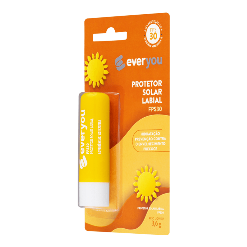 Protetor Solar Labial Ever You FPS30 3,6g - Drogarias Pacheco
