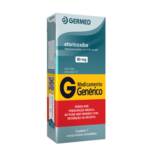 Etoricoxibe 90mg Genérico Germed 7 Comprimidos Revestidos - Drogarias ...