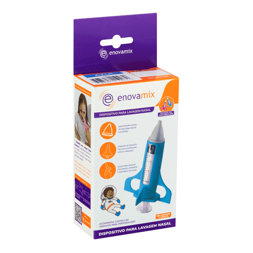 Dispositivo para Lavagem Nasal Enovamix Azul 1 Unidade - Drogarias Pacheco