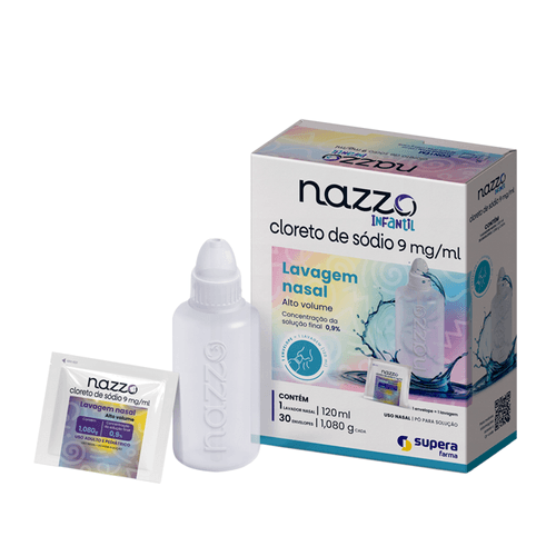 Lavagem Nasal Infantil Nazzo Pó Para Solução Nasal 30 Envelopes ...