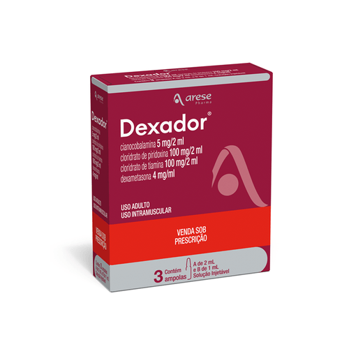 Dexador 5mg + 100mg + 100mg + 4mg Arese 1ml + 2ml 3 Ampolas - Drogarias ...